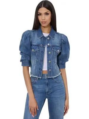 Alice + Olivia Lana Denim Jacket - Brooklyn Blue