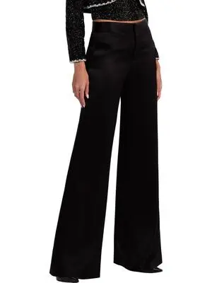 Alice + Olivia Shane Wide Leg Pant - Black