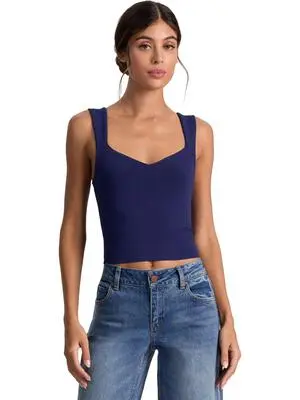 Alice + Olivia Edin Sweetheart Tank - Midnight Blue
