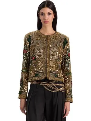Alice + Olivia Alice + Olivia Kidman Embellished Jacket Gold/multi