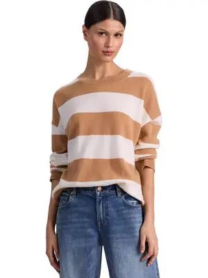 Alice + Olivia Alice + Olivia Laura Cashmere Crewneck Pullover Praline/ecru