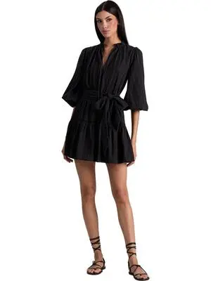 Alice + Olivia Sadie Mini Shirt Dress - Black