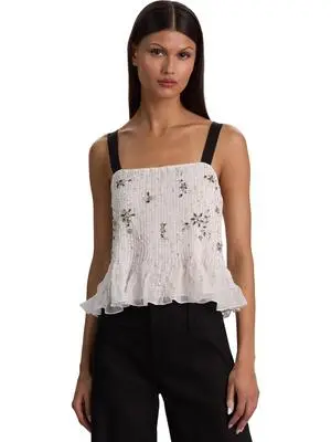 Alice + Olivia Embellished Tank - Off White