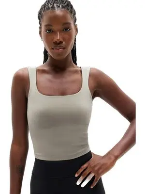 Athleta Transcend Square Neck Crop Sports Bra D-dd - Willow