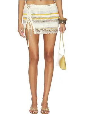 Tularosa Caila Lace Up Mini Skirt - Multi