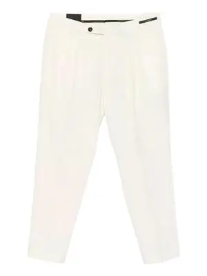MICHAEL COAL Stewart Pleated Trousers - Neutrals