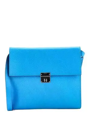 Hermès Clic Wallet On Strap Epsom Shoulder Bag - Blue