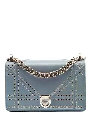 Dior Small Studded Calfskin Diorama Crossbody Bag - Blue