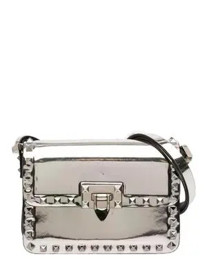 Valentino Garavani Small Rockstud Shoulder Bag - Silver