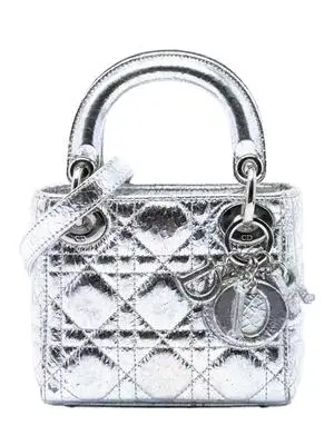 Dior Micro Lady Satchel - Silver
