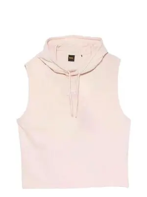 BOSS Sleeveless Logo Patch Hoodie - Pink