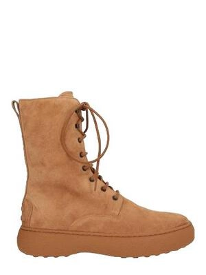 TOD'S TOD'S Suede Lace-Up Ankle Boots Camel