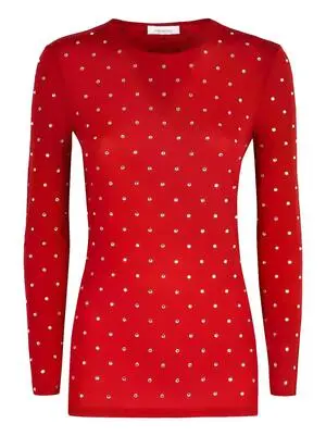 Rabanne Embellished T-shirt - Red