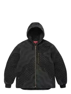 Supreme Flag-quilted Hooded Jacket - Black