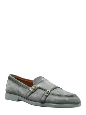 Santoni Double Strap Monk Shoes - Green