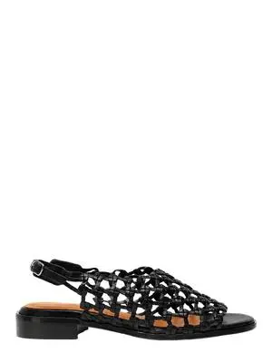 NAGUISA Naguisa Mogan Open-Toe Sandals With Hand-Knotted Goatskin