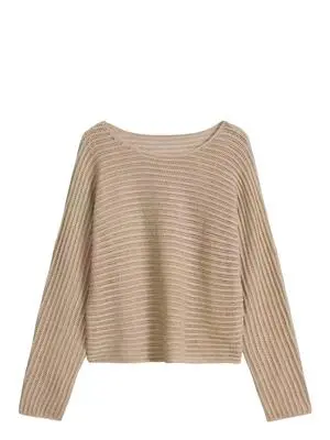 MARC O'POLO Marc O'Polo Beige Open-Knit Ajour Sweater