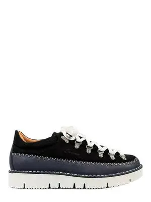 FRACAP Contrast-stitch Lace-up Boots - Black