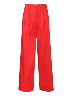 AL DUCA D’AOSTA 1902 Cotton Palazzo Pants - Red