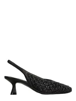 MARC ELLIS Woven Slingback Pumps - Black