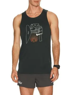 Nike Dri-fit Advanced Running Tank Top - Black Spruce