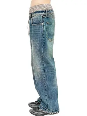 Andersson Bell Layered Wide-leg Jeans - Blue