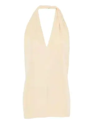 TOTEME Twisted Halterneck Top - Neutrals