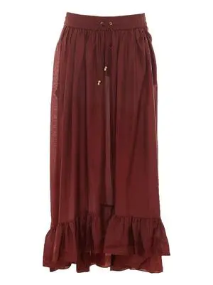 Zimmermann Aster Maxi Skirt - Red