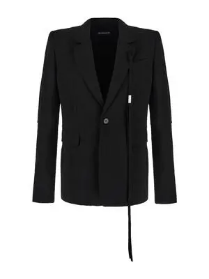 ANN DEMEULEMEESTER Black Blazer - Multicolor