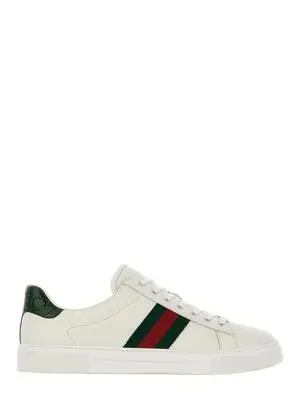 Gucci Sneakers With Green Embossed Detail - Multicolor