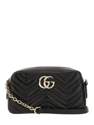 Gucci Quilted Leather Crossbody Bag With Chain Strap - Multicolor