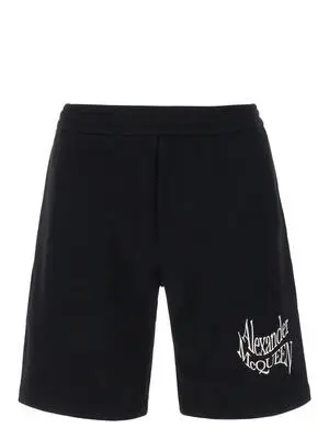 Alexander McQueen Embroidered Logo Sweat Shorts - Multicolor
