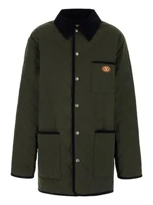 Valentino Garavani Quilted Jacket With Stand Collar - Multicolor