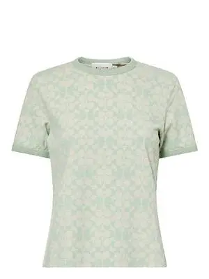 COACH Signature Ringer Cotton-jersey T-shirt - Mint