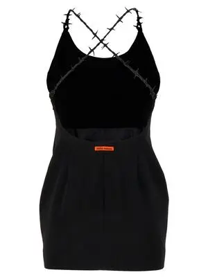 Heron Preston HERON PRESTON Black Dress With Barbed Wire Detail Multicolor