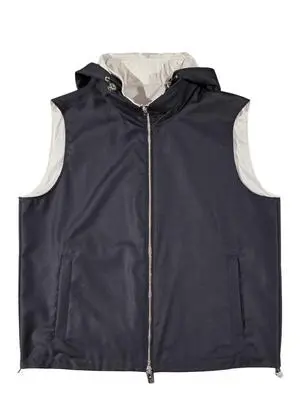 MONTECORE Zip-up Hooded Vest - Blue