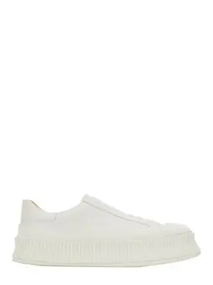 JIL SANDER JIL SANDER White Leather Lace-Up Sneakers