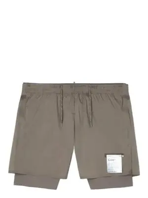 Satisfy Techsilk 8" Layered Performance Shorts - Gray