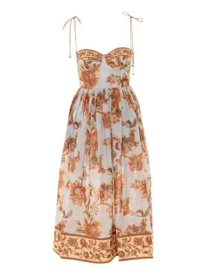 Zimmermann Aster Midi Dress - Multicolor