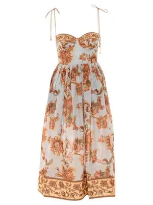 Zimmermann Aster Midi Dress - Multicolor