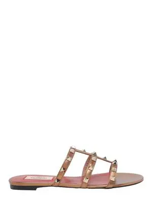 Valentino Garavani Rockstud Flat Sandals - Gold