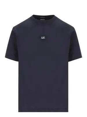 C.P. COMPANY Logo Printed Crewneck T-shirt - Blue
