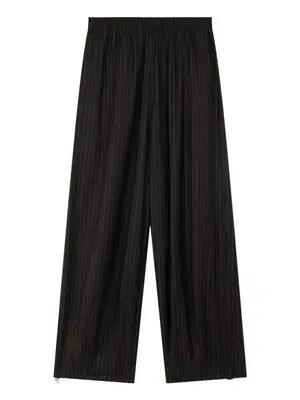 THE FRANKIE SHOP The Frankie Shop Wide-Leg Pinstripe Trousers With Drawstring Cuffs