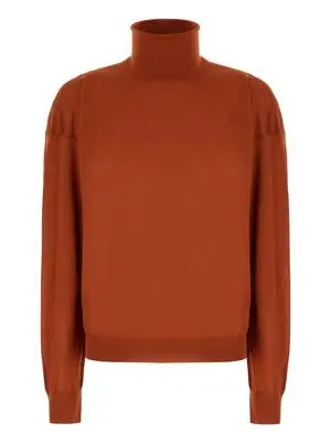 Saint Laurent Ribbed Knit Turtleneck Pullover - Multicolor