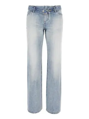 Alexander McQueen Light Wash Button Detailed Jeans - Multicolor