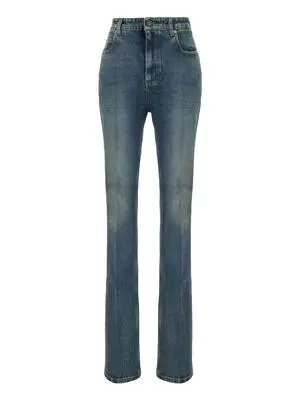 Balenciaga Straight Leg Jeans - Multicolor