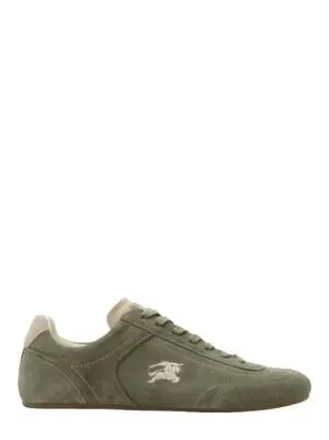 Burberry Knight Runner Suede Sneakers - Air Force Green/tan