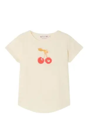 Bonpoint Cherry Print T-shirt - Beige