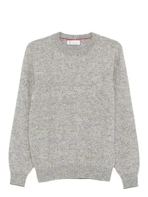 Brunello Cucinelli Brunello Cucinelli Crew Neck Long Sleeve Sweater Grey