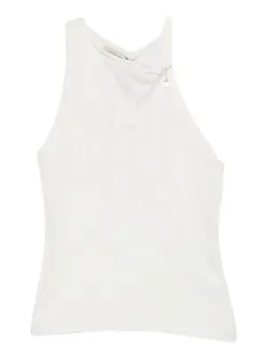 Paloma Wool Sleeveless Asymmetrical Neckline Top - White